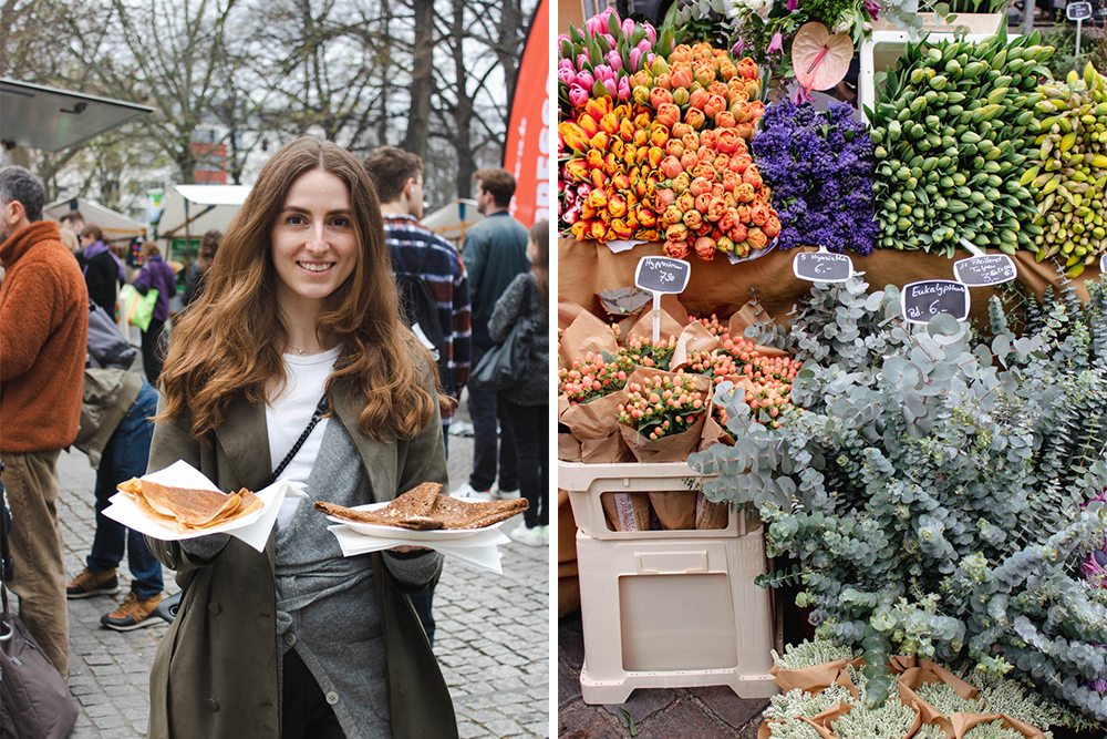 Beeren, Blumen und tollen Käse shoppen auf dem Wochenmarkt am Karl ...