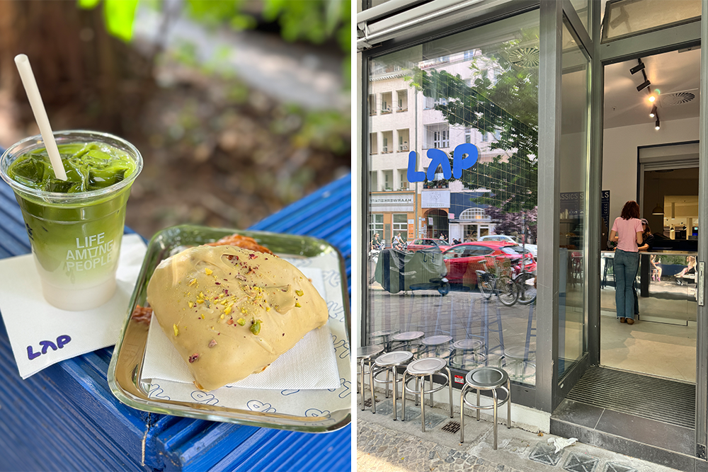 Iced Matcha Latte und Pistaziencroissant schlemmen bei LAP Coffee in ...